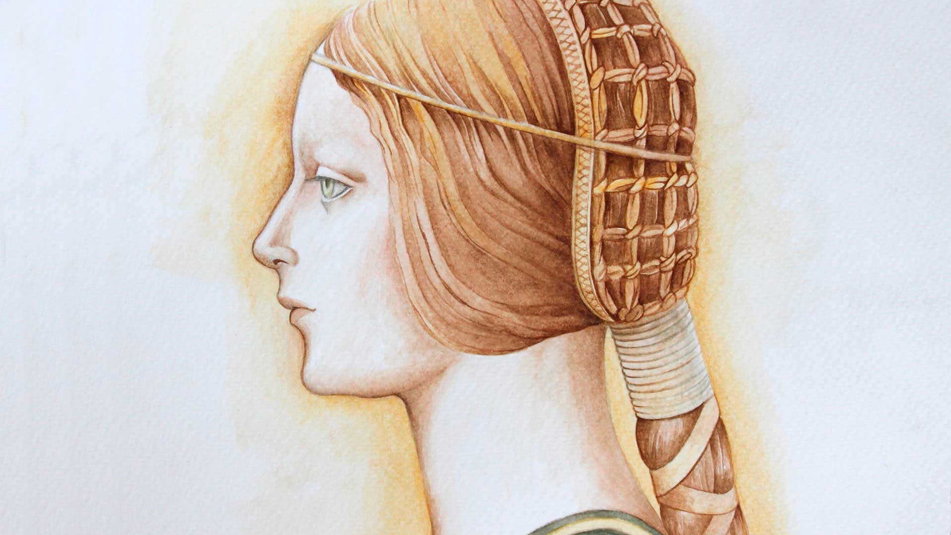 La Bella Principessa de Da Vinci en Acuarela | Kevin Farias